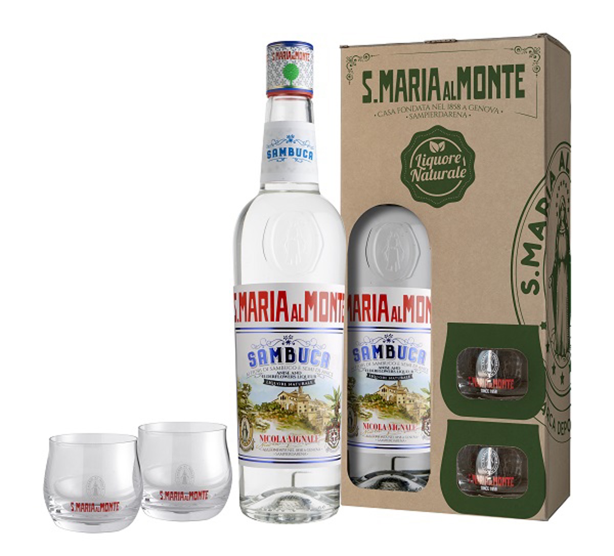Santa Maria al Monte Sambuca + 2 glazen | Mitra Drankenspeciaalzaken